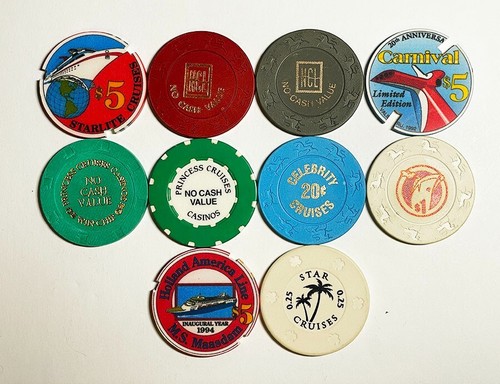 Cruise Ship "Wet" Casino Chips - Miscellaneous Collection | eBay