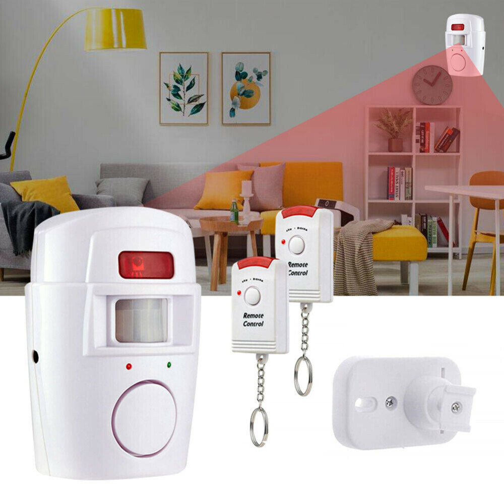 2PC Wireless Home Security Alarm System Infrared Motion Detector Alert ...