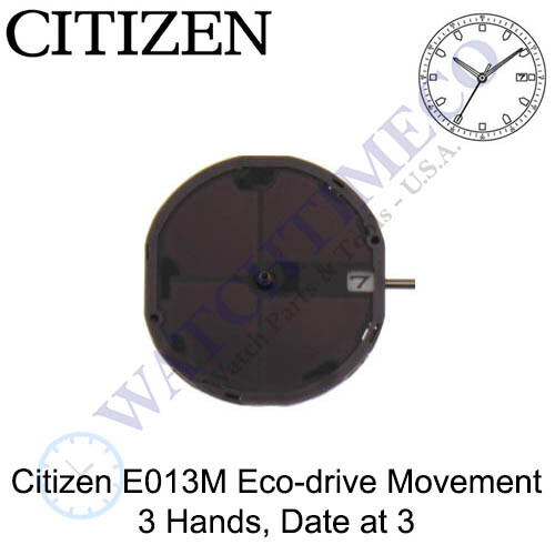 Genuine Citizen E013 Watch Movement Eco-Drive 3 Hands, Date at 3 Solar ...