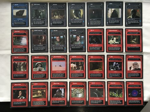 Star Wars CCG Decipher 60 R1 + R2 Rares Cards Premiere BB Limited Lot ...