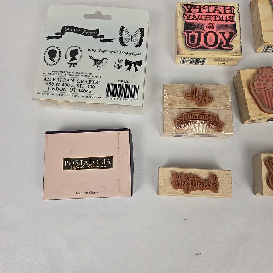 Vintage Lot of Rubber Ink Stamps - Set of 29 | eBay
