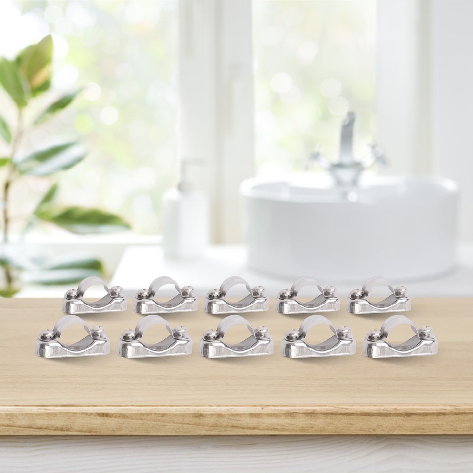 Stainless Steel Pipe Bracket Clamp Set for Electrical and Home Projects ...