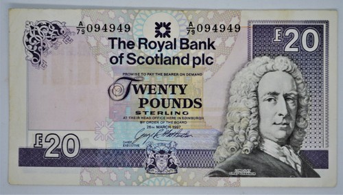 The Royal Bank of Scotland plc Twenty Pounds (£20) Sterling Note 1997 ...