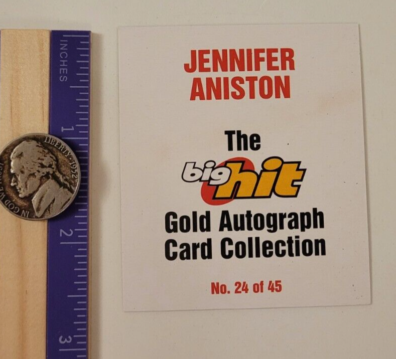 JENNIFER ANISTON Super RARE 1990s BIG HIT Gold Autograph Collection ...