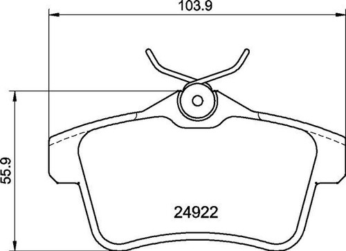 Don Car Brake Pad Set Rear Dimensions 55.9mm x 103.7mm For Citroën ...