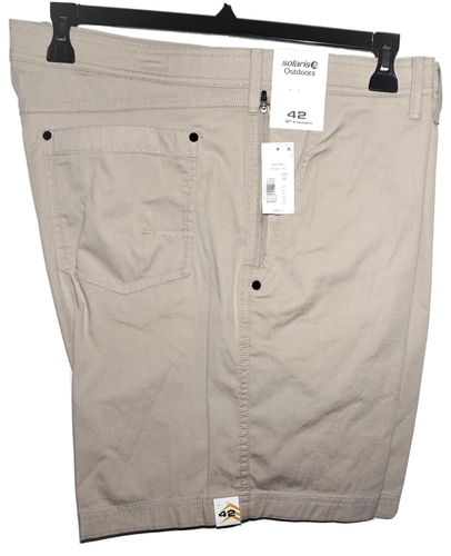 SOLARIS OUTDOOR Mens Shorts 42W Stretch Stone Flat Front NWT (SH-12) | eBay