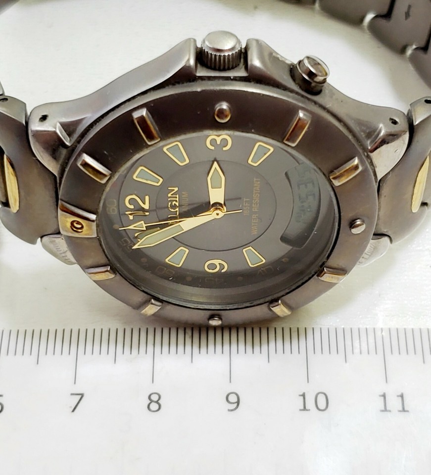 RARE,UNIQUE Men's TITANIUM ANALOG-DIGITAL Watch ELGIN FH205 | eBay