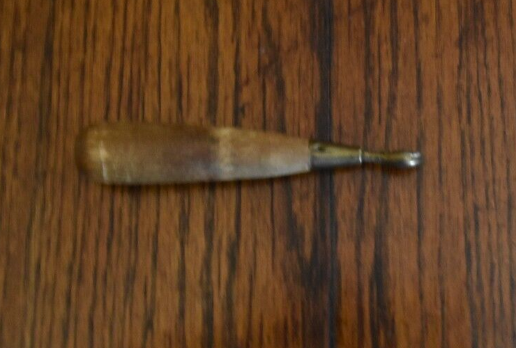 #7 Vintage TINY Pitting Spoon w/ Wooden Handle Peach Stone Fruit Gadget ...