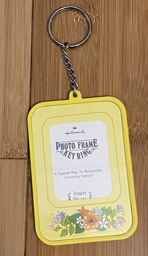 Hallmark Photo Frame Keychain Picture Key Ring Floral Keychain Made in ...