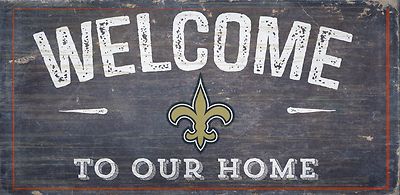 New Orleans Saints Welcome to our Home Wood Sign - NEW 12" x 6 ...