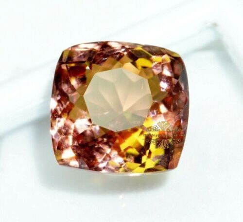 Natural Rarest 14.30 Ct Bi-Color Brazil Andalusite Certified Cushion ...