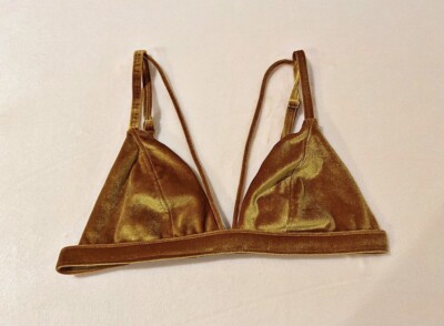Gold Velvet Bralet XS | eBay