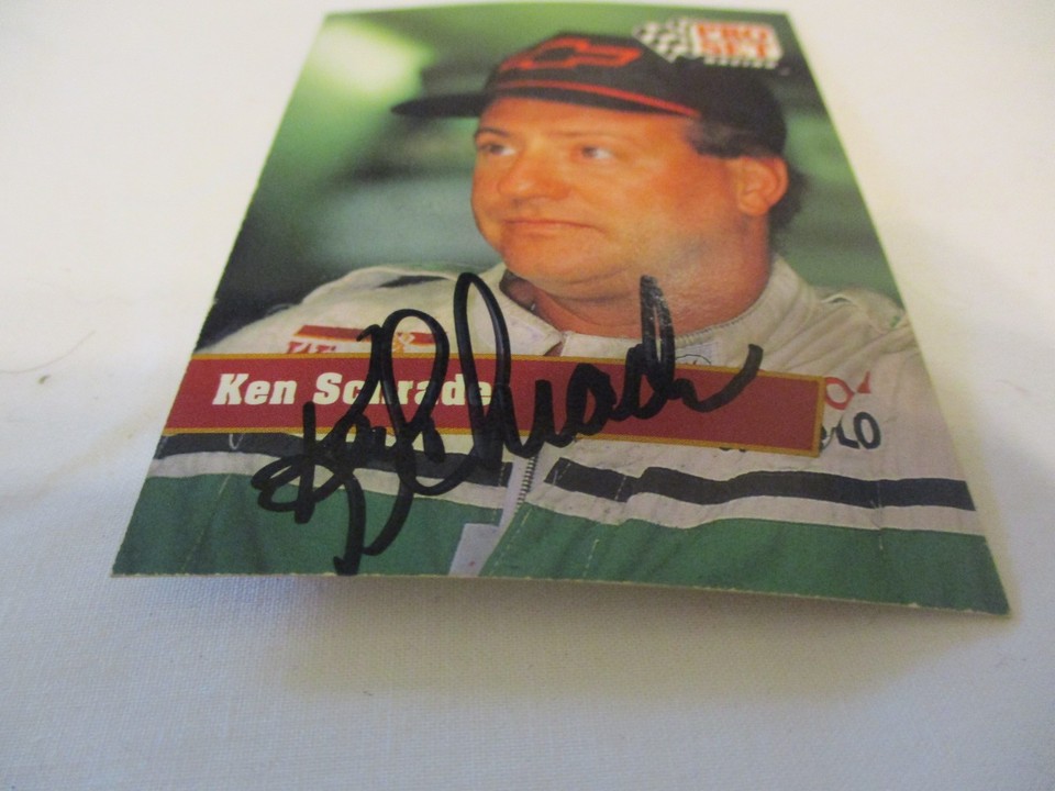 KEN SCHRADER AUTOGRAPHED PRO SET CARD | eBay