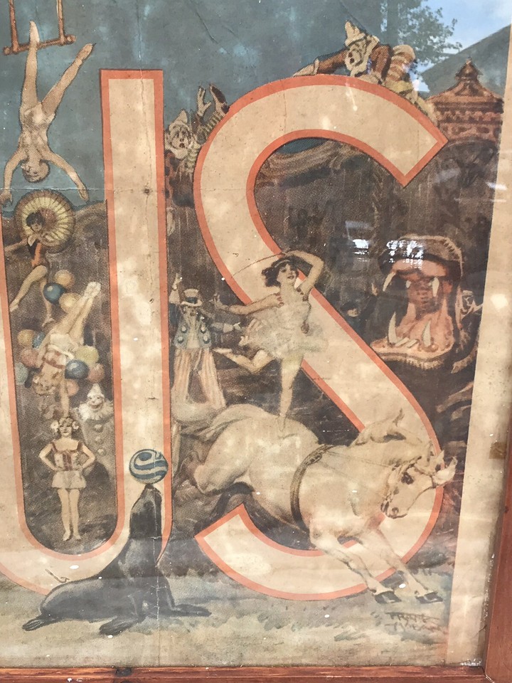 TERRELL JACOBS WILD ANIMAL CIRCUS ANTIQUE COLORED ADVERTISING POSTER | eBay