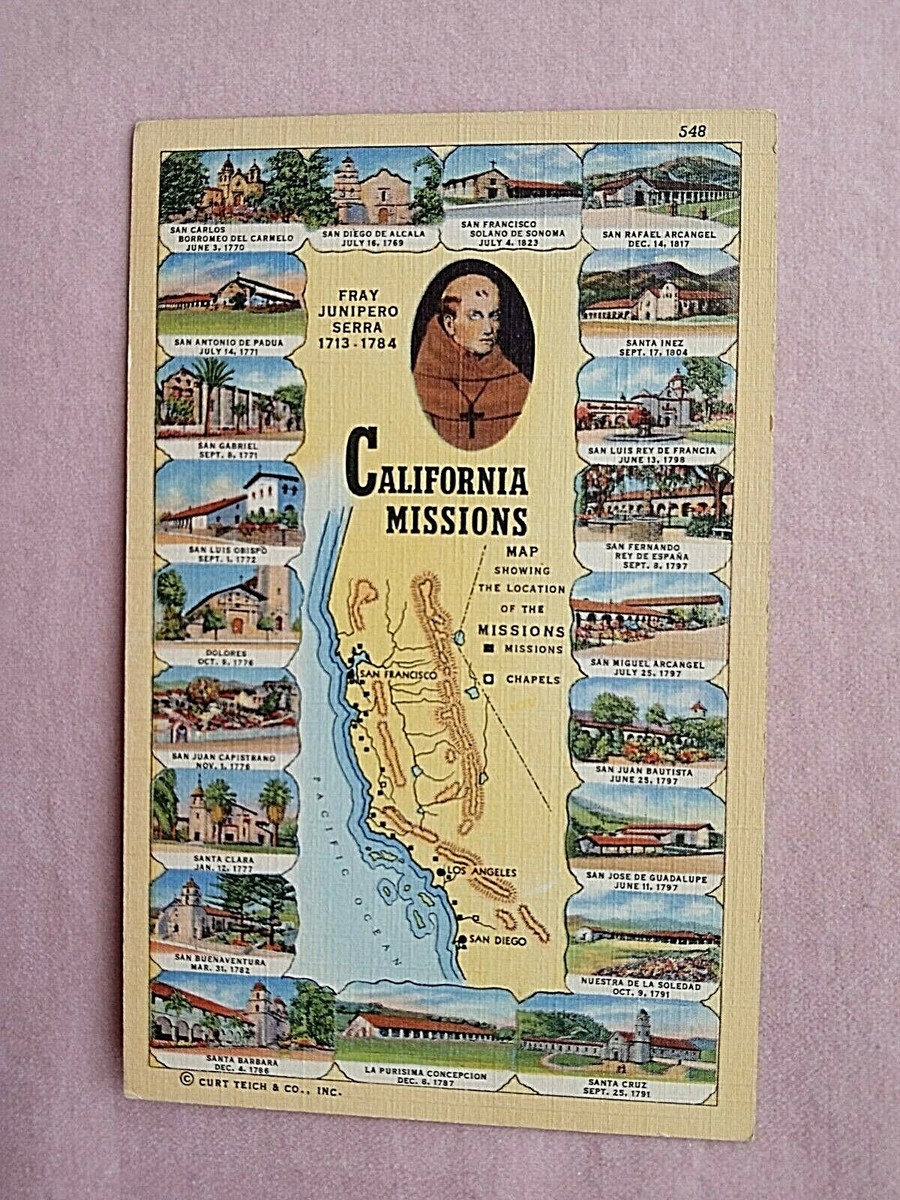 Map Of Missions In California The Origin California Missions Trail