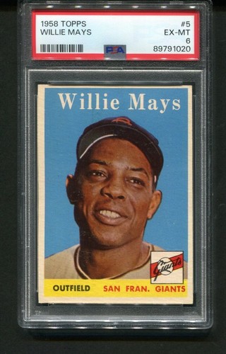 1958 Topps Willie Mays San Francisco Giants #5 PSA 6 | eBay