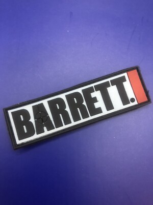 Barrett Firearms PVC patch 1”x3” Blue Background hook back (Blue) | eBay