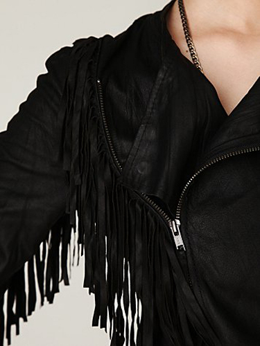 EVER brand FRINGE LEATHER JACKET FREE PEOPLE SOLD OUT! FESTIVAL 2 ...