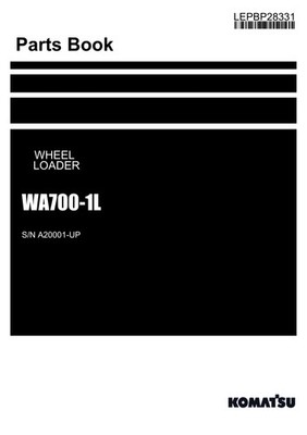 Komatsu WA700-1L Wheel Loader Parts Catalog Manual SN A20001-UP | eBay