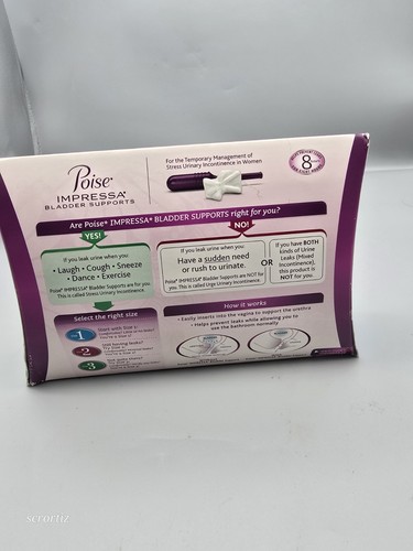 1 Pk Poise Impressa Bladder Supports Sizing Kit 6 ct Sizes 1,2,3 **READ ...