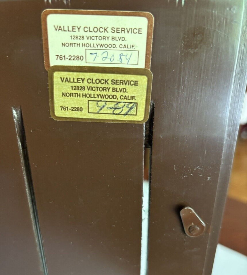 Table Clock Pendulum Key Working VINTAGE ANTIQUE ITALY GERMAN Movement ...