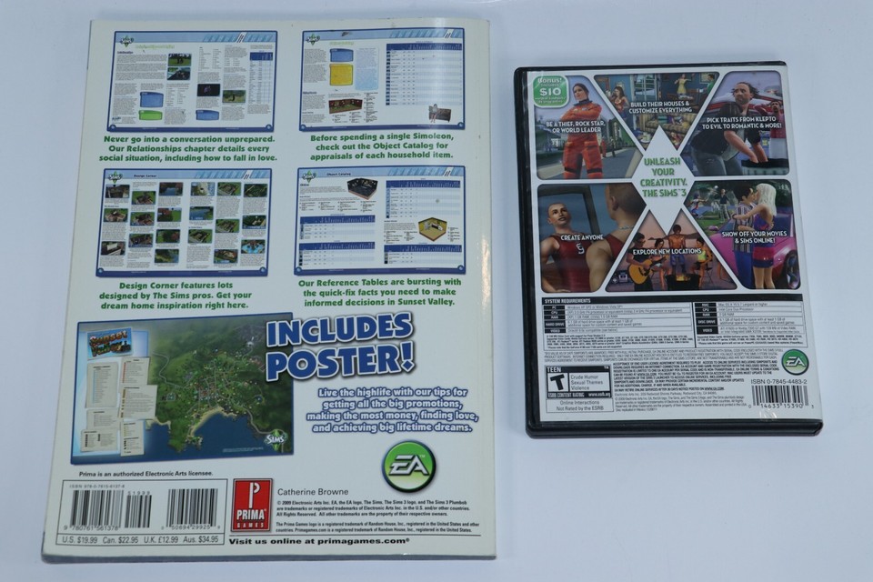 THE Sims 3 PC Windows/Mac COMPUTER GAME WITH KEY & OFFICAL GAME GUIDE ...