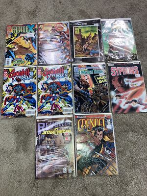 Lot of 10 Vintage Comics Bag & Board Night Man Puma Syphon Revolver ...