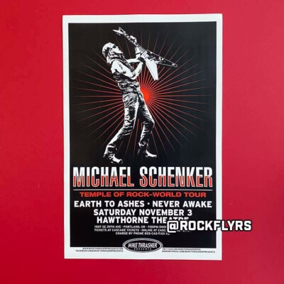 MICHAEL SCHENKER 2012 Original 11x17 Concert Promo Street Poster ...