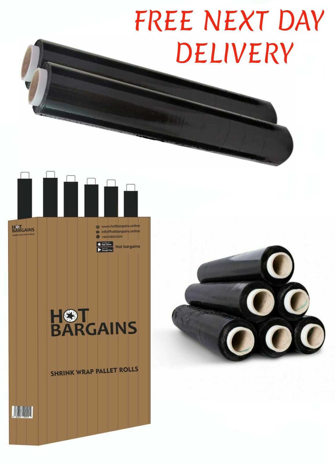 Pallet Wrap Black Clear Shrink Wrapping Film 400mm X 250M Regular ...