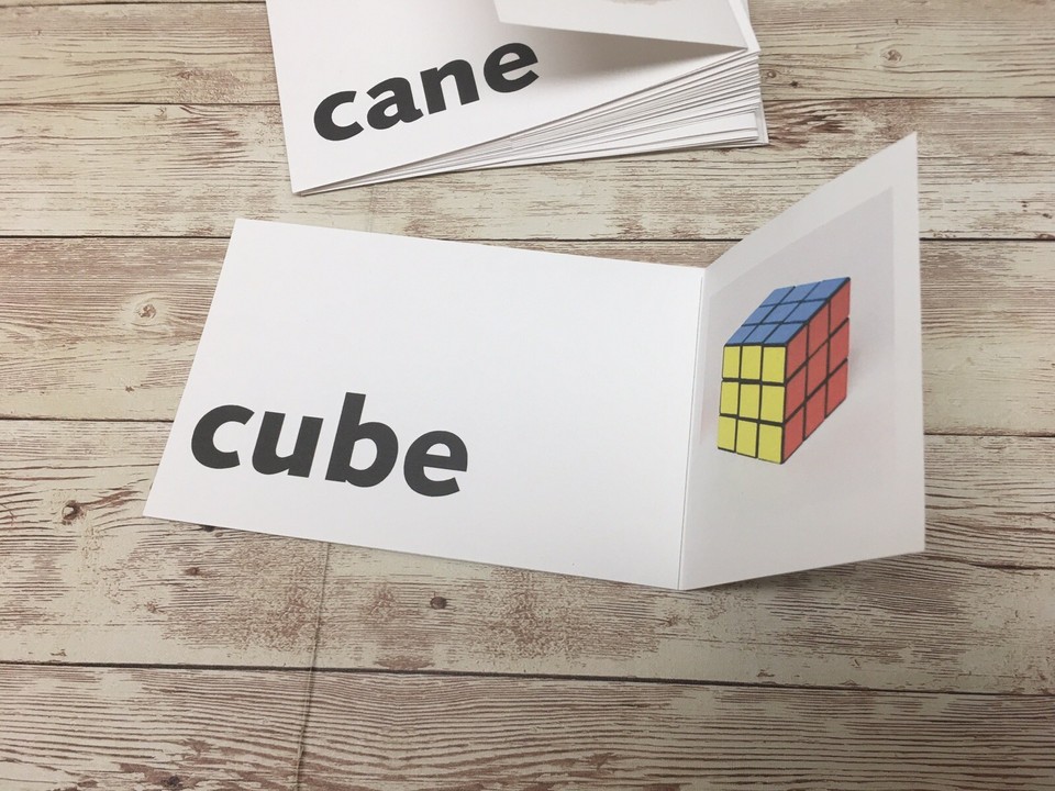 Reading Manipulative - Silent E words Picture Flip cards - Home Or ...