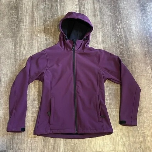 Mossi Purple Soft Shell Insulated Hooded Performance Womens Jacket Size ...