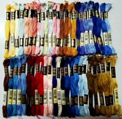 50 DMC 25 Embroidery Floss Lot of 50 Different Colors B | eBay