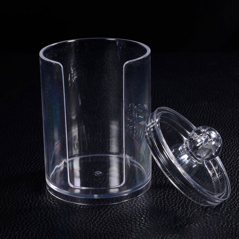 Jar Rack Cosmetic Pad Container Bedroom Clear Round Storage Display ...