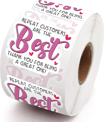 500 Repeat Customers are The Best roll stickers business shop store ...