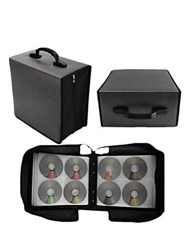 CD/DVD Binder Case Holder Bag Storage Album Box with Hand Strap, 400 ...