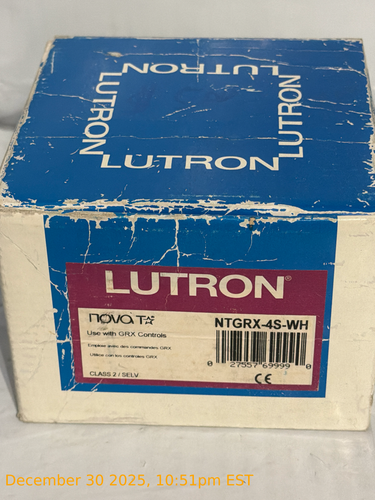 NEW Lutron NTGRX-4S White 4-Scene Activator Wallstation for Grafik Eye ...