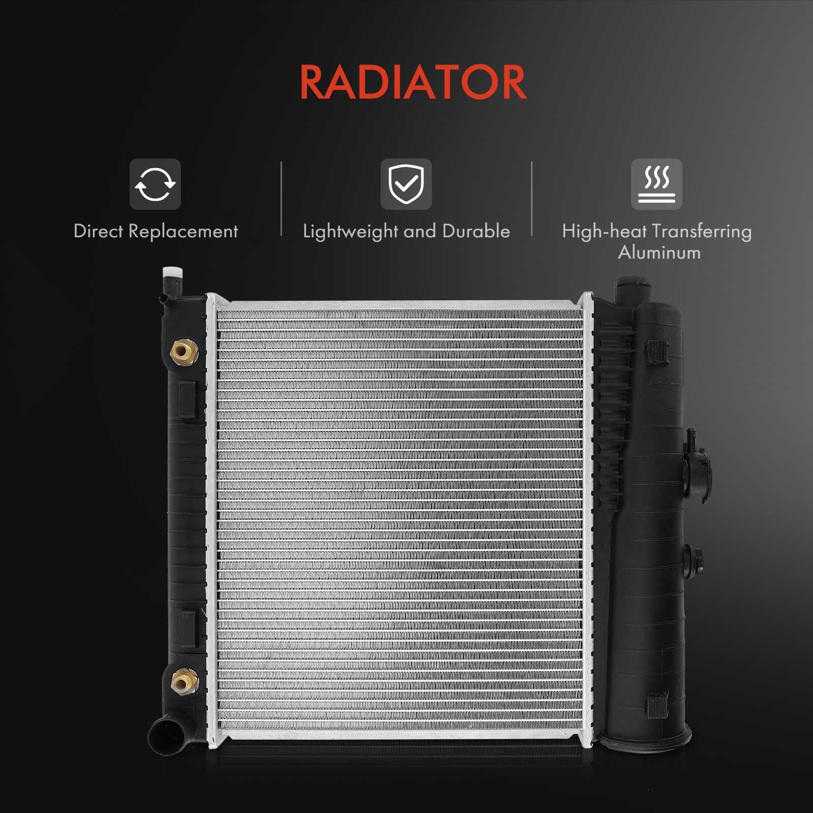Downflow Radiator w/ Transmission Oil Cooler for Mercedes-Benz C230 ...