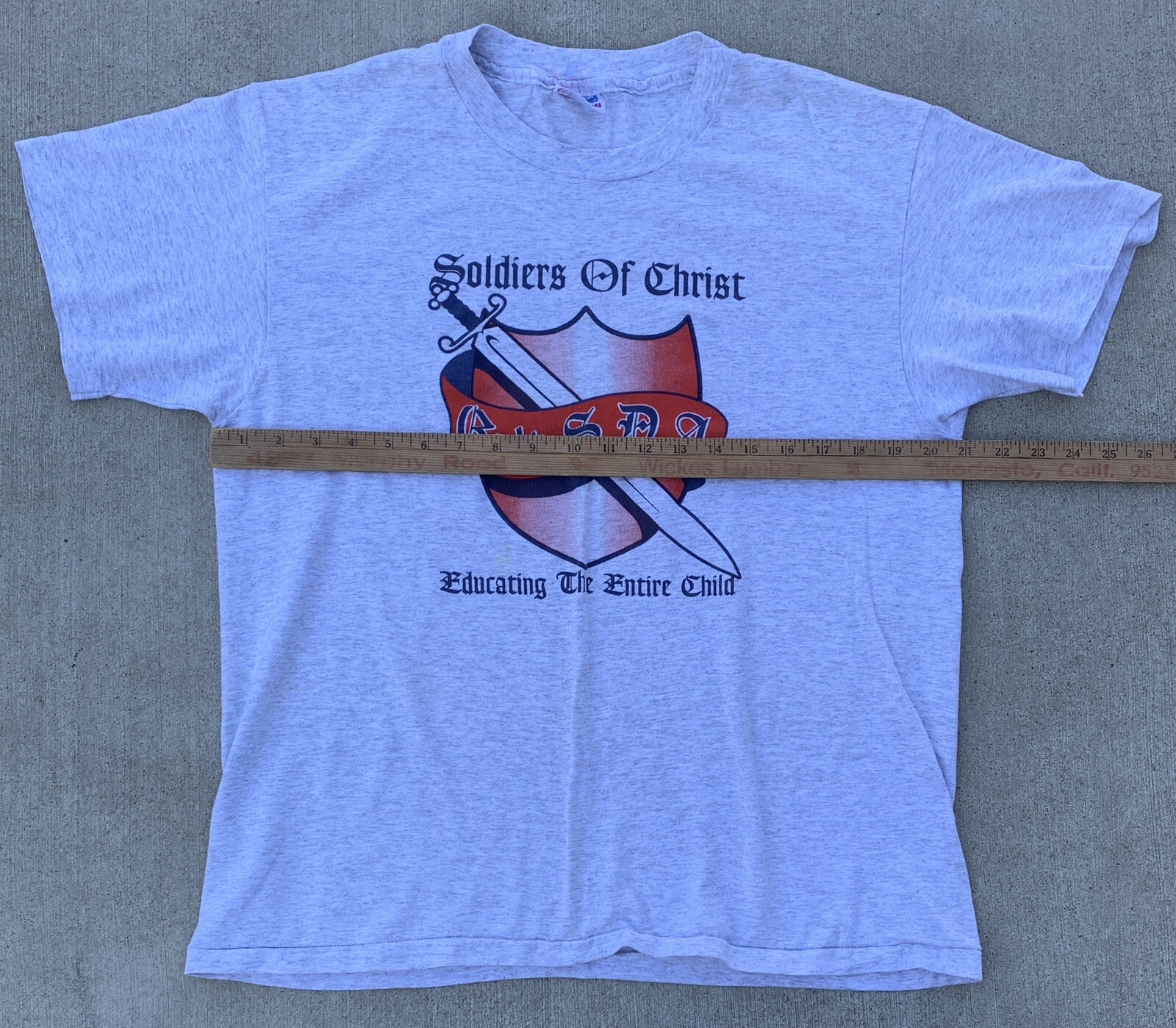 Vintage Galt SDA Soldiers Of Christ Educating The Entire Child T Shirt ...