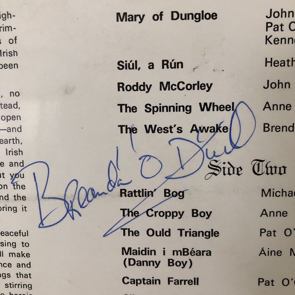 The Abbey Tavern Howth Dublin Traditional Ballads Autographed Vinyl LP ...
