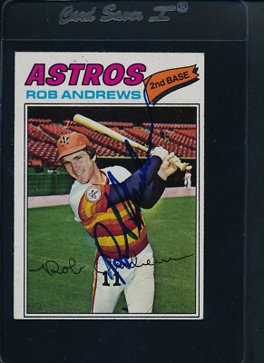 1977 Topps #209 Rob Andrews Astros Signed Auto *31856 | eBay