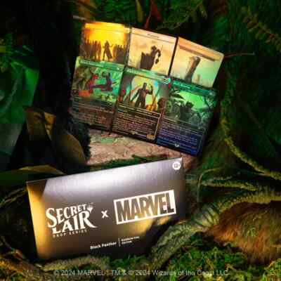 Magic MTG Secret Lair Marvel - Black Panther Rainbow Foil - New Sealed ...