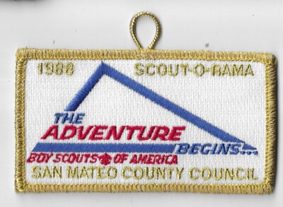 BOY SCOUTS OF AMERICA BSA SAN MATEO CO. COUNCIL 1988 SCOUT O RAMA PATCH ...