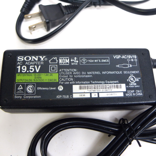 Genuine Sony Laptop Charger AC Adapter Power Supply VGP-AC19V37 ADP ...