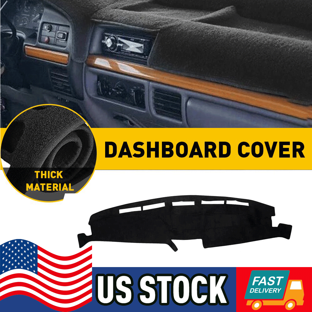 fit 1992-1996 Ford F-150 F-250 F-350 Pickup dash cover mat dashboard ...