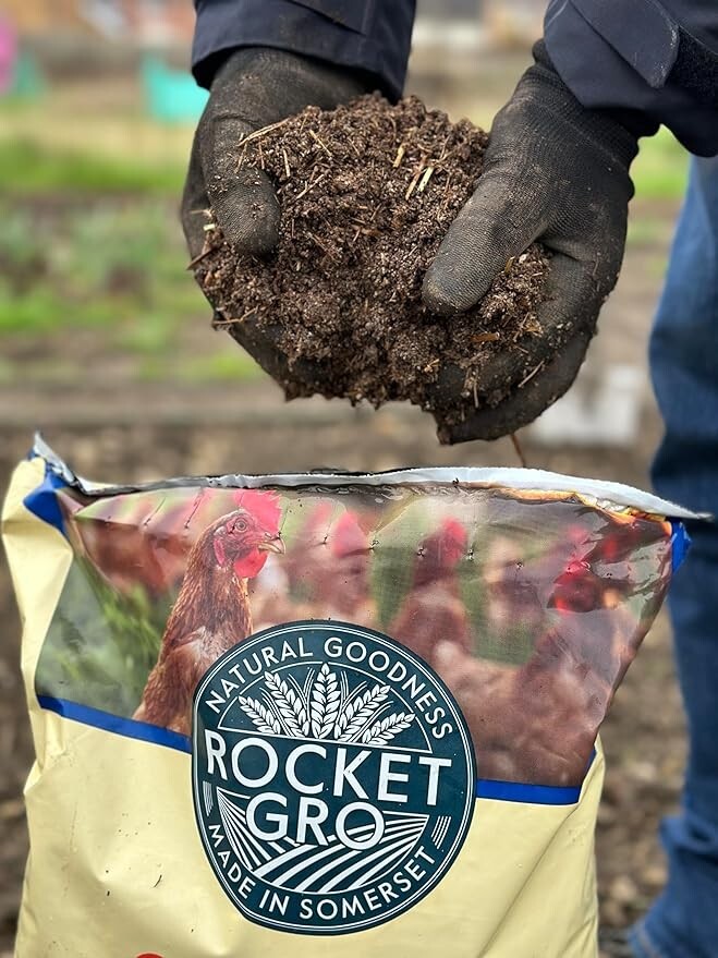 ROCKET GRO ORGANIC CHICKEN MANURE 20L NATURAL FOR FERTILISER COMPOST ...
