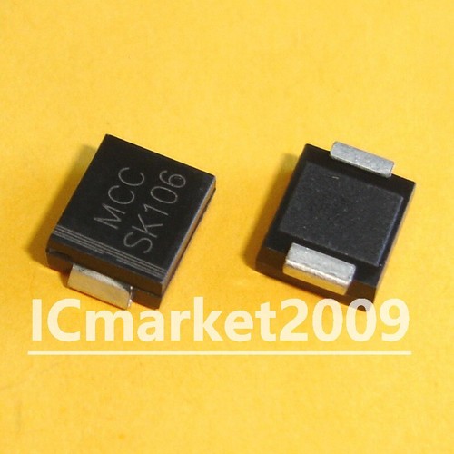50 PCS SK106 SMC DO-214AB 10Amp 60 Volts SMD Schottky Barrier Rectifier ...