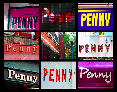 PENNY Name Poster featuring photos of actual signs | eBay