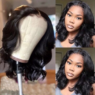 BRAND NEW | ELFIN HD Lace Body Wave Bob Wig | 14in | 4*4 Closure | eBay
