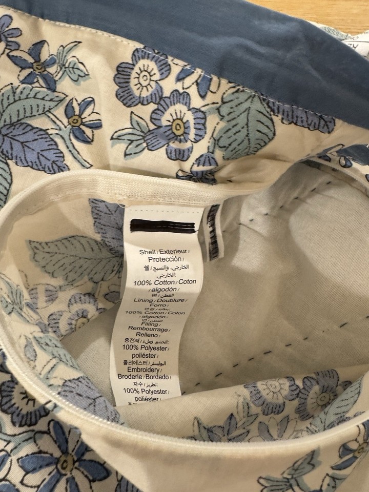 Pottery Barn Bethany Floral Embroidered Reversible Quilt King 2 STD ...