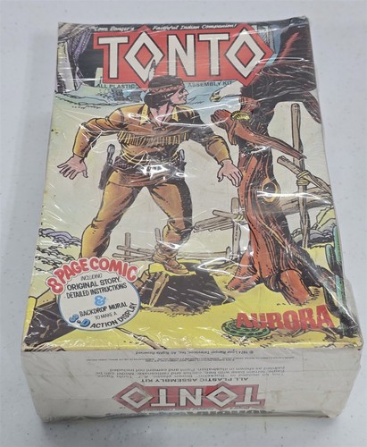 S-2 VINTAGE 1970'S AURORA COMIC SCENES LONE RANGER TONTO MODEL KIT ...